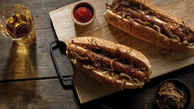 Fancy Wagyu Hot Dogs with Sweet Onions - First Light USA