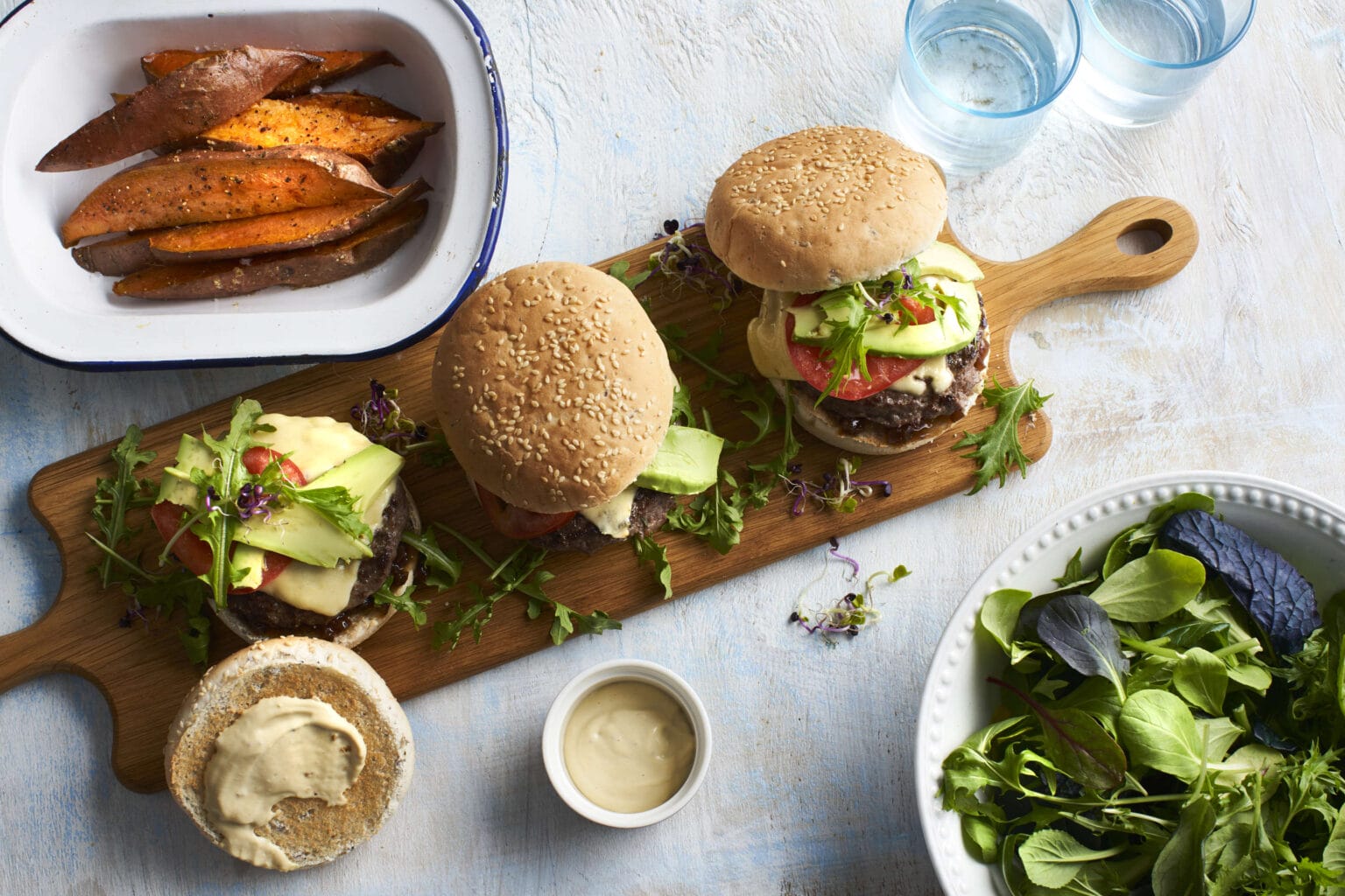 Venison Burger with Sweet Potato Wedges - First Light USA