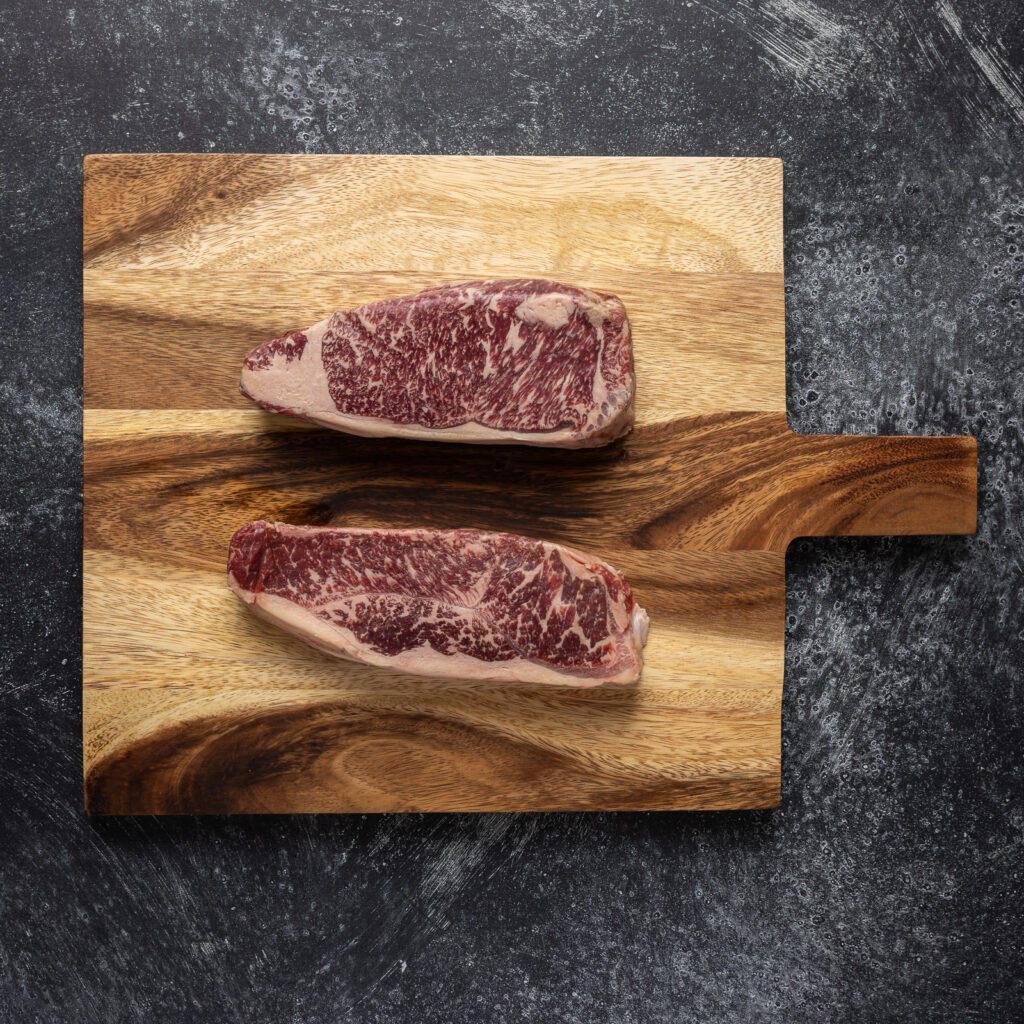 Wagyu NY Strip Steaks (MBS 9+) - First Light USA